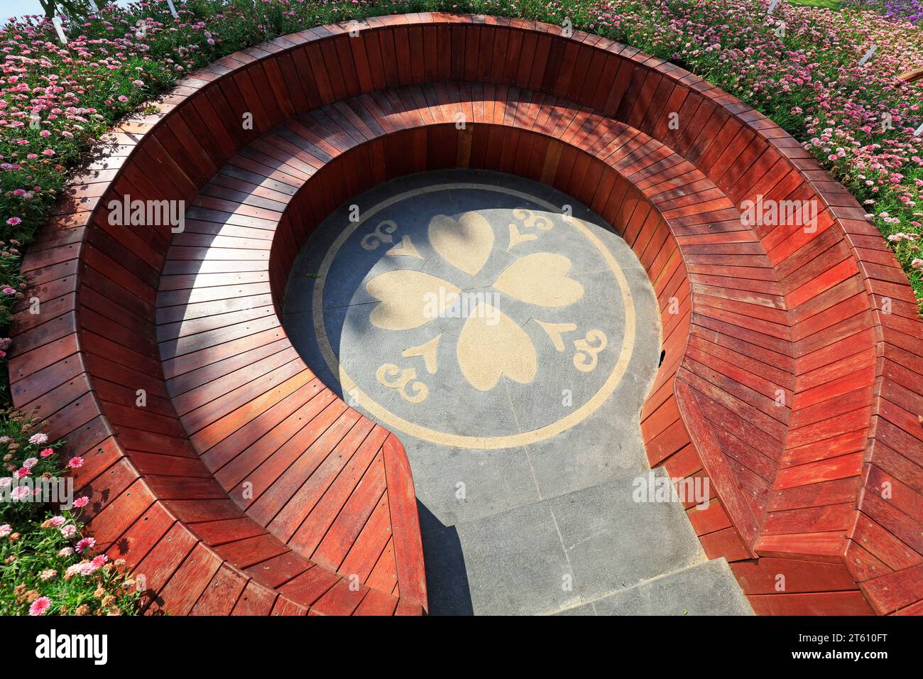 sinking building landscape in the garden Stock Photo - Alamy