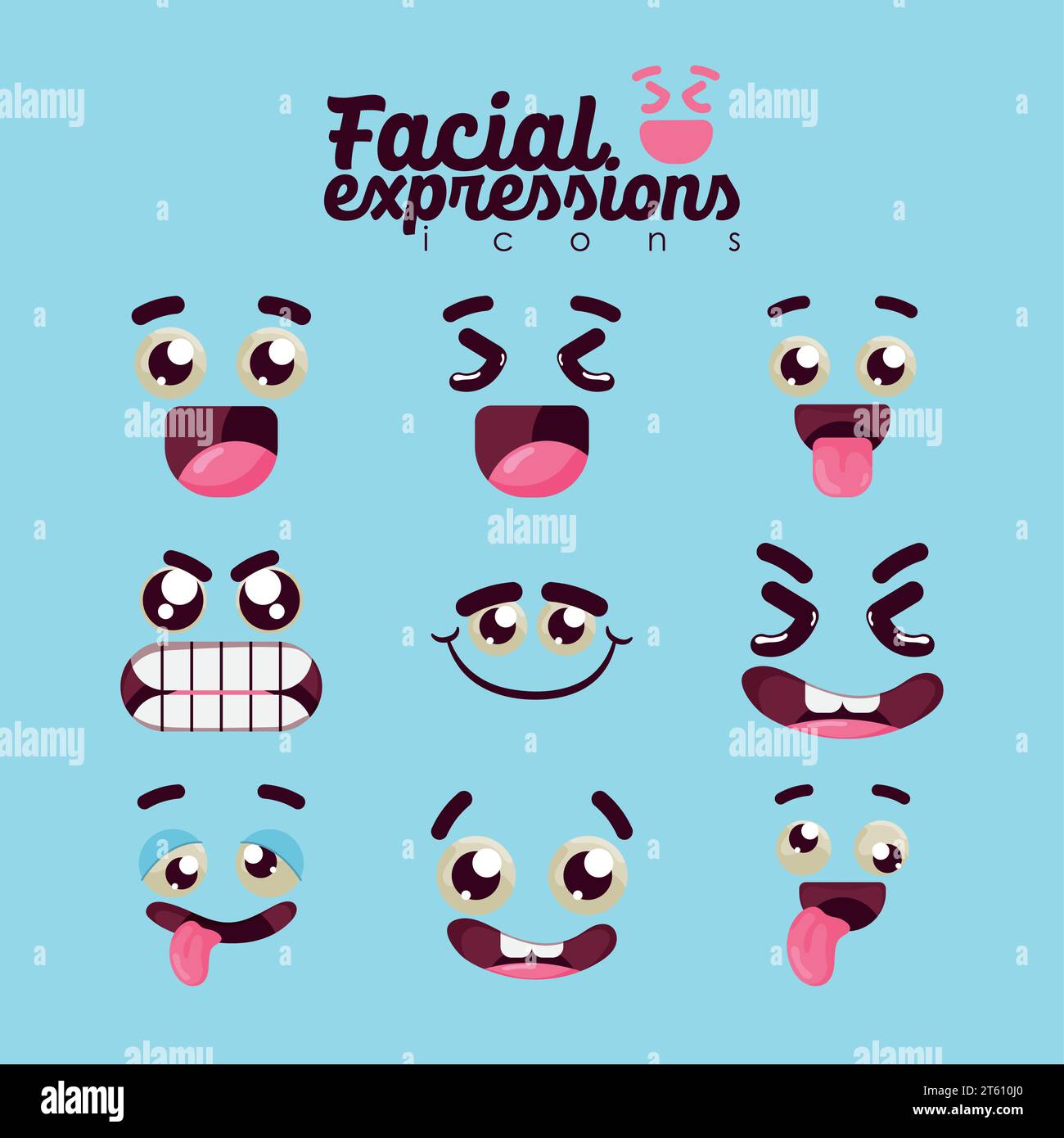 Set of different facial expression Vector Stock Vector Image & Art - Alamy