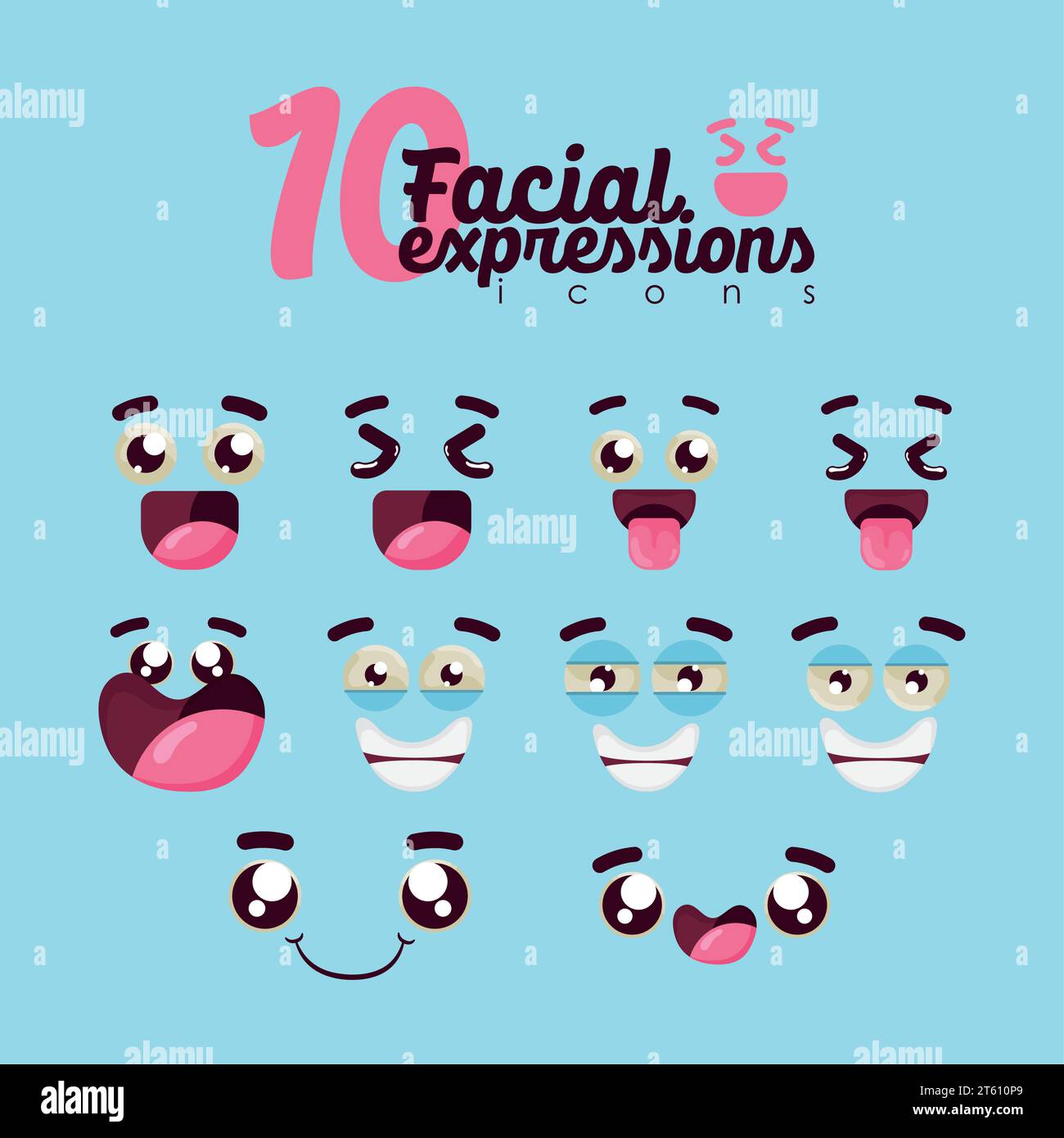 Set of different facial expression Vector Stock Vector Image & Art - Alamy