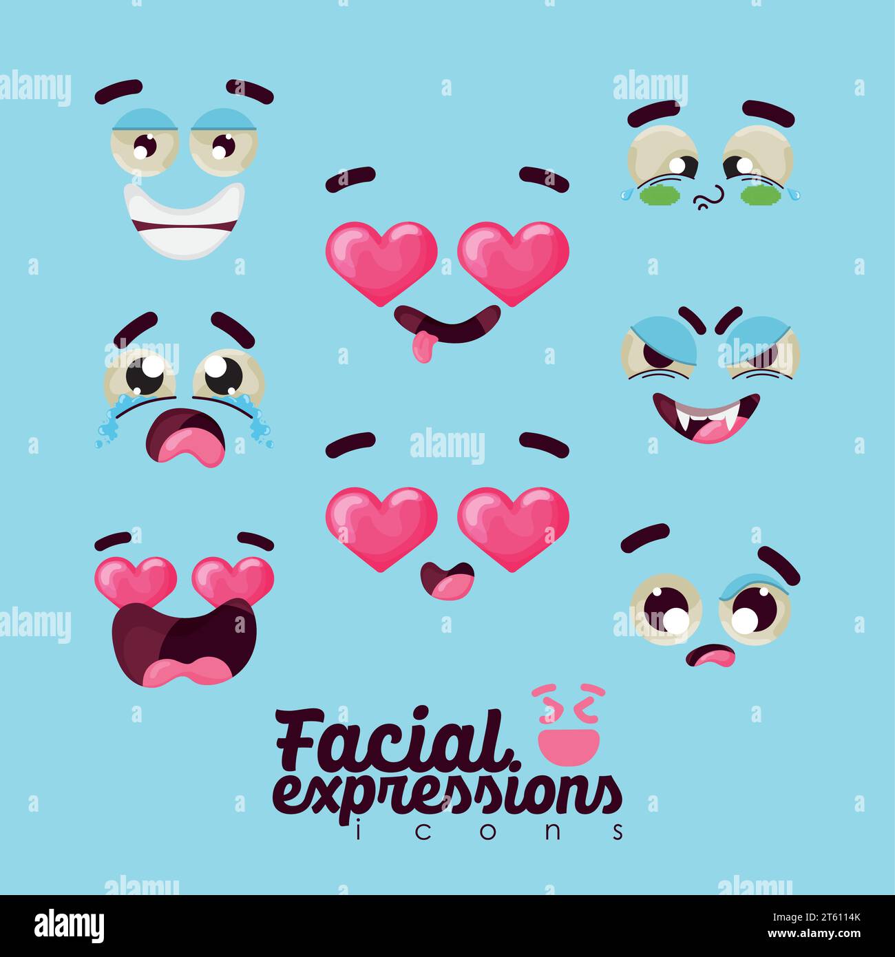Set of different facial expression Vector Stock Vector Image & Art - Alamy
