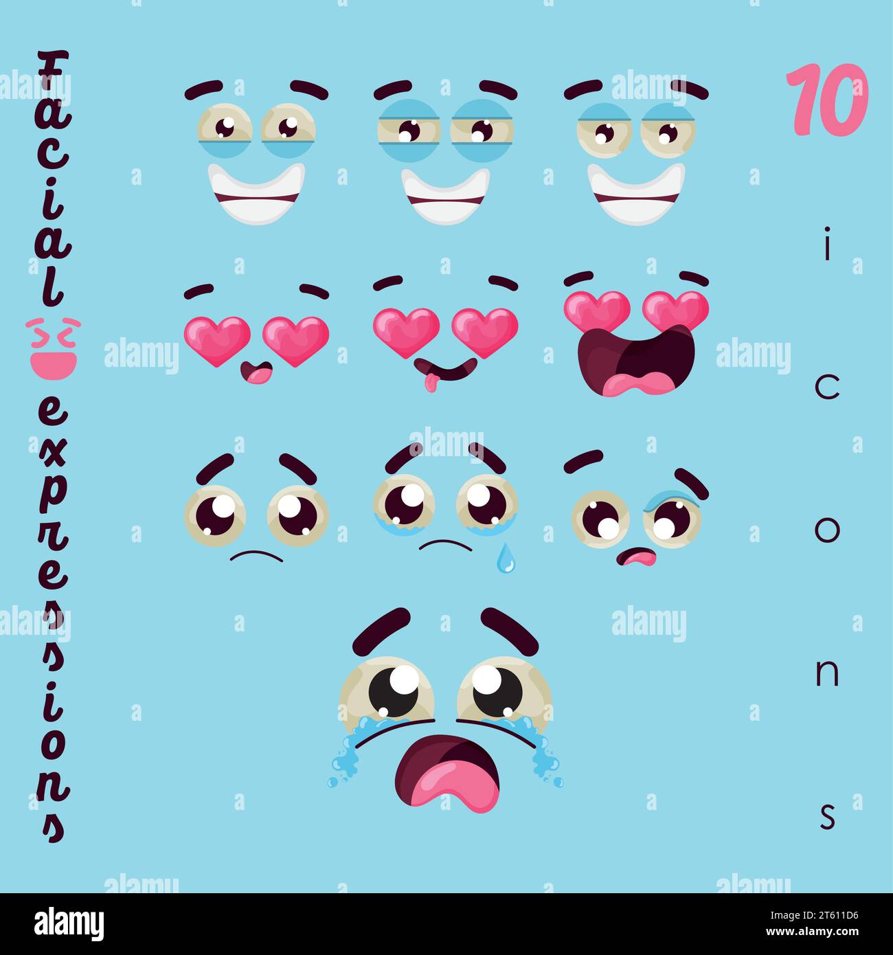 Set of different facial expression Vector Stock Vector Image & Art - Alamy