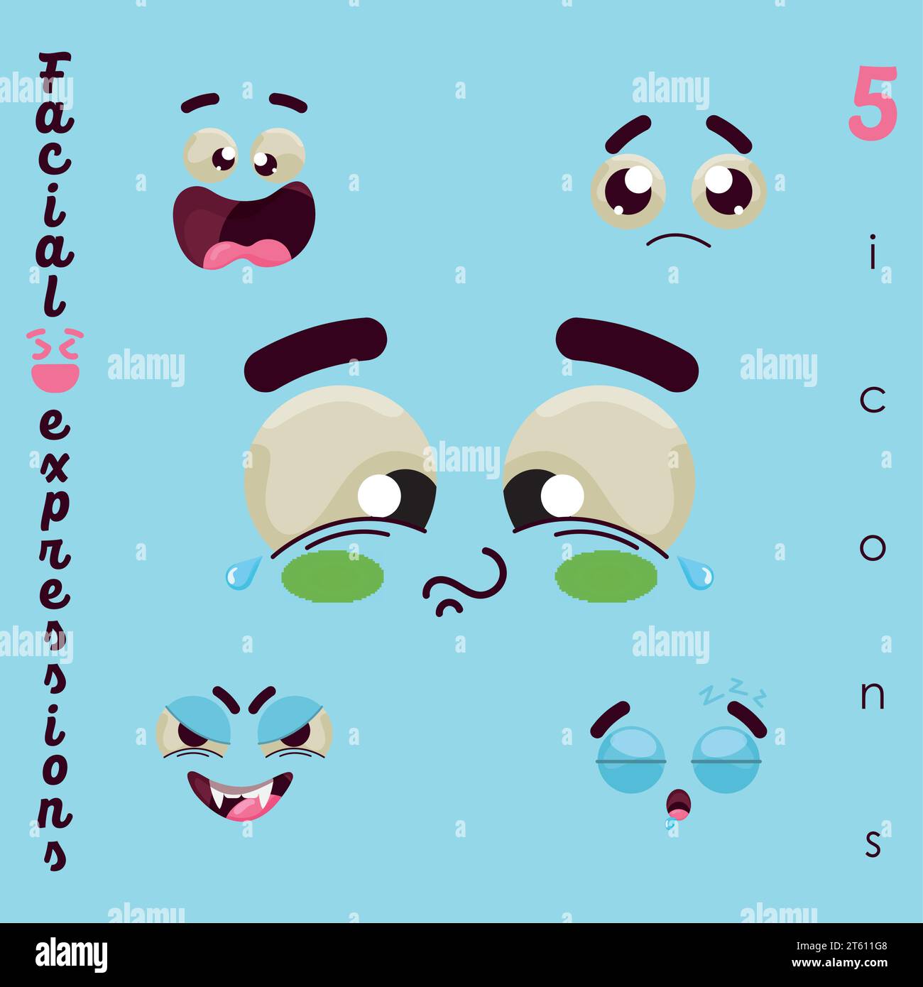 Set of different facial expression Vector Stock Vector Image & Art - Alamy