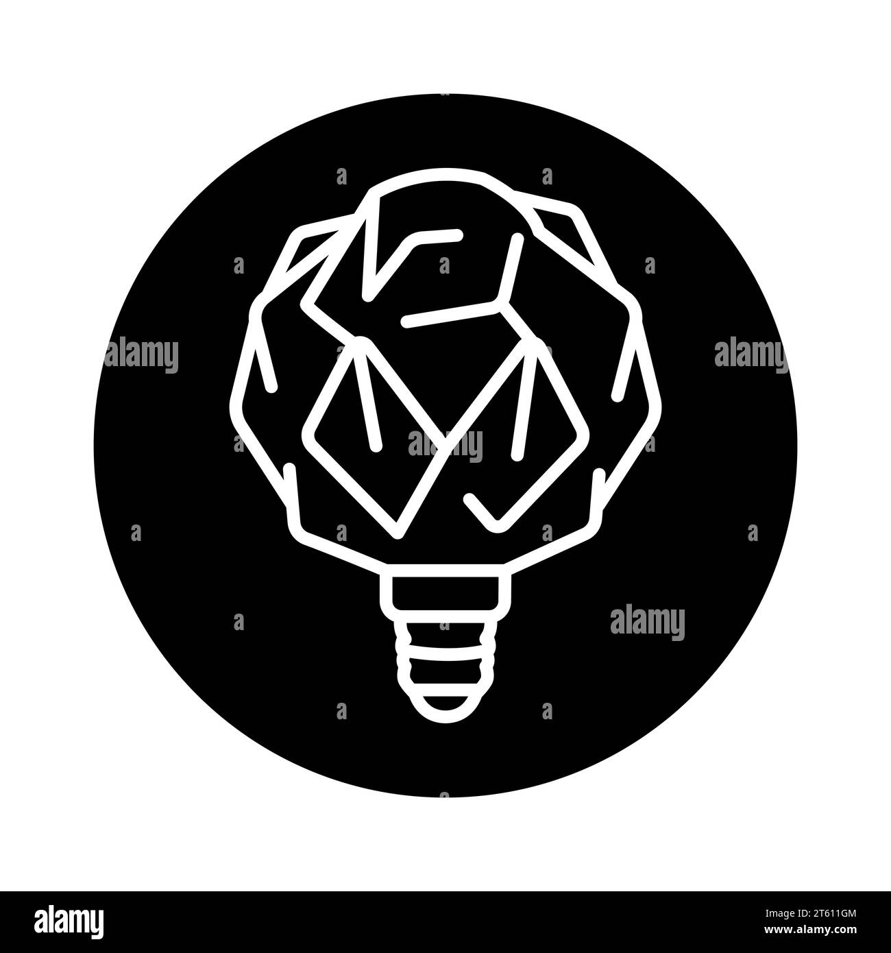 Light bulb crystal black line icon. Pictogram for web page, mobile app ...
