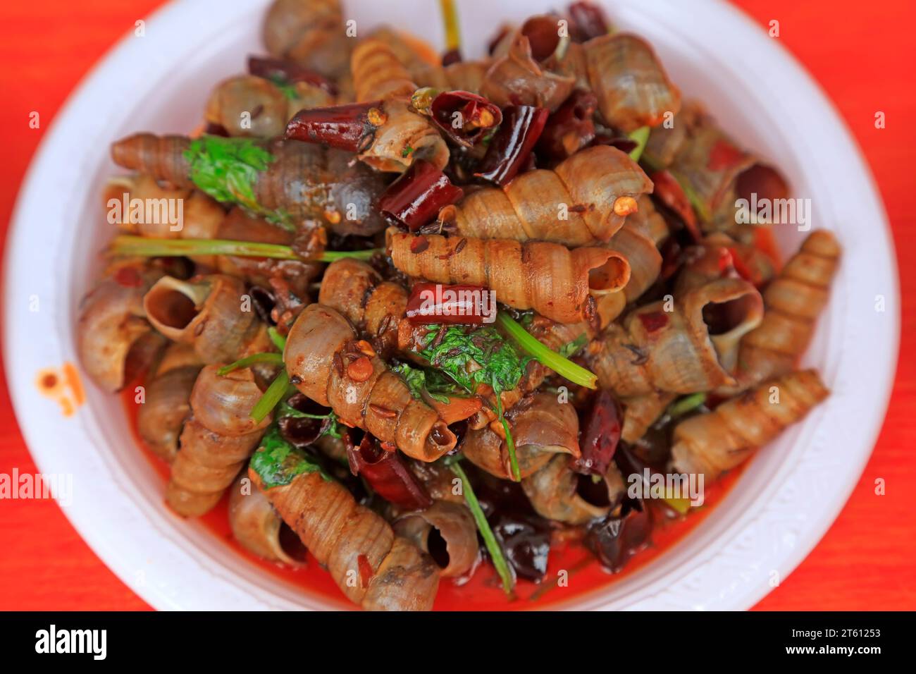 Fried seashells in the kitchen Stock Photo - Alamy