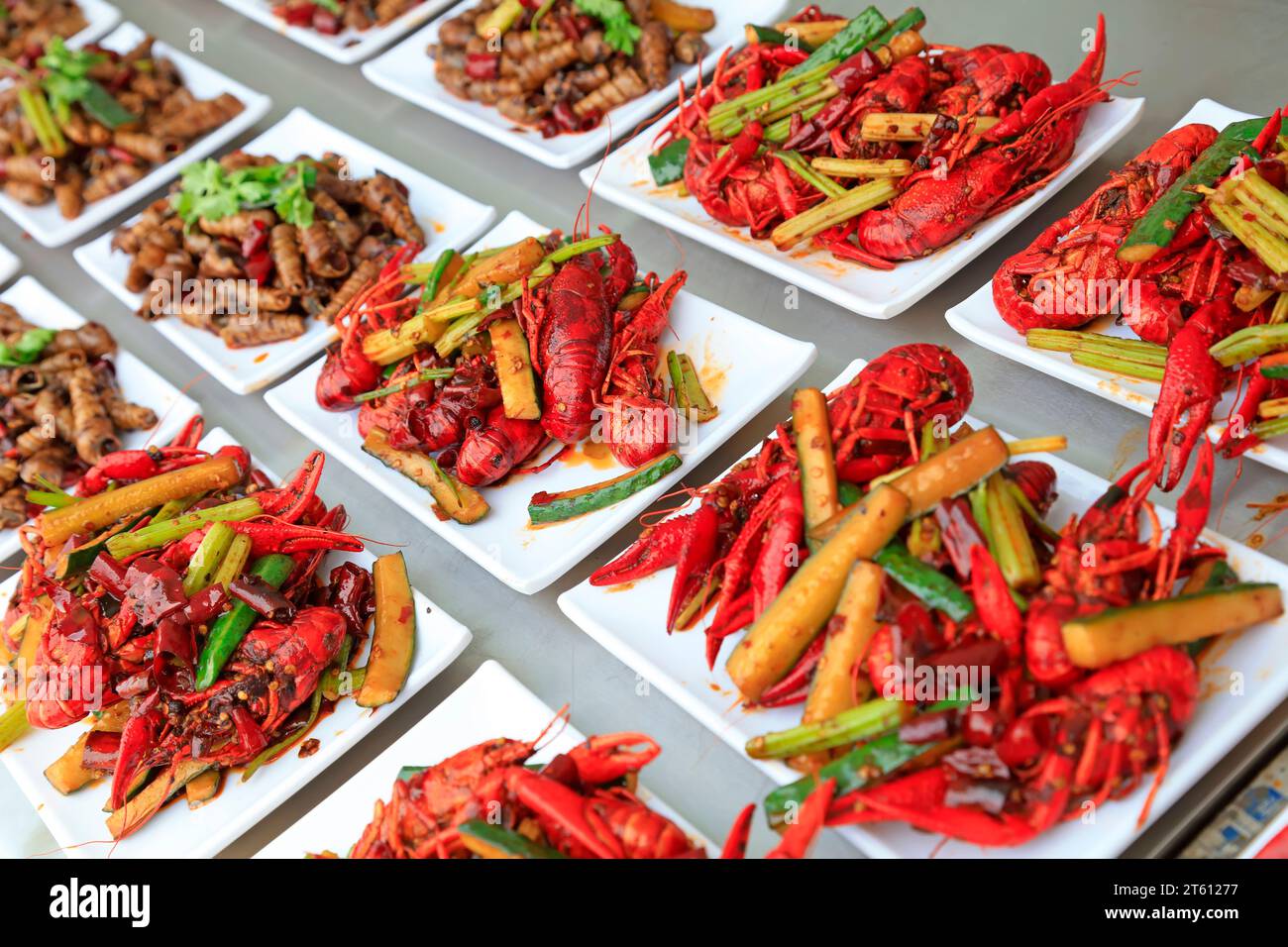 Fried crayfish in the kitchen Stock Photo - Alamy