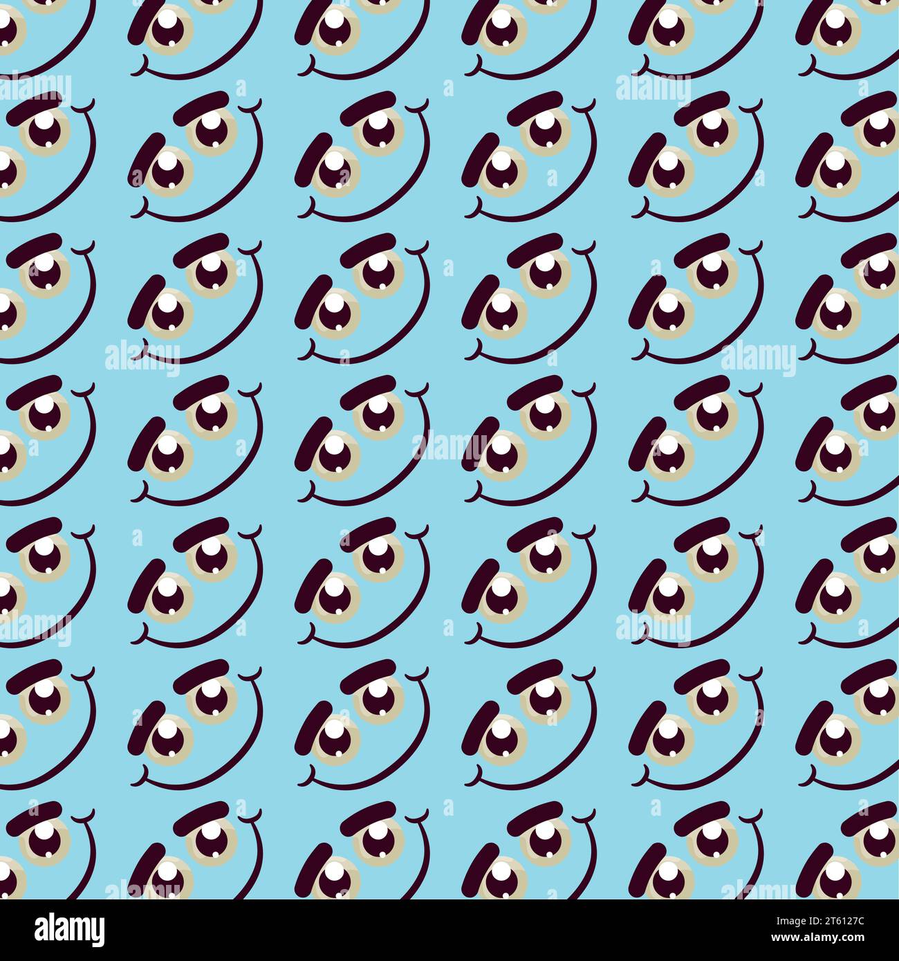 Seamless pattern background with facial expression Vector Stock Vector ...