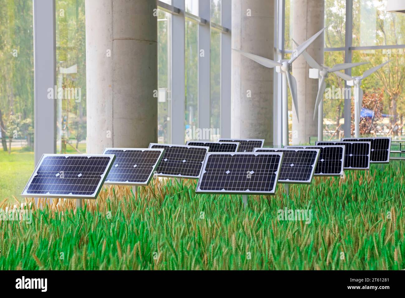 solar panel in a museum, closeup of photo Stock Photo - Alamy