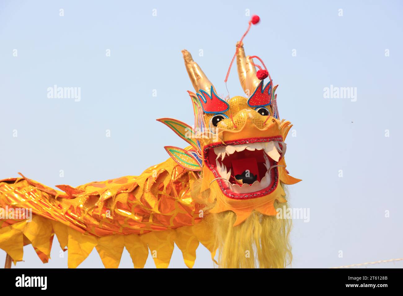 Chinese folk dragon dance props Stock Photo - Alamy