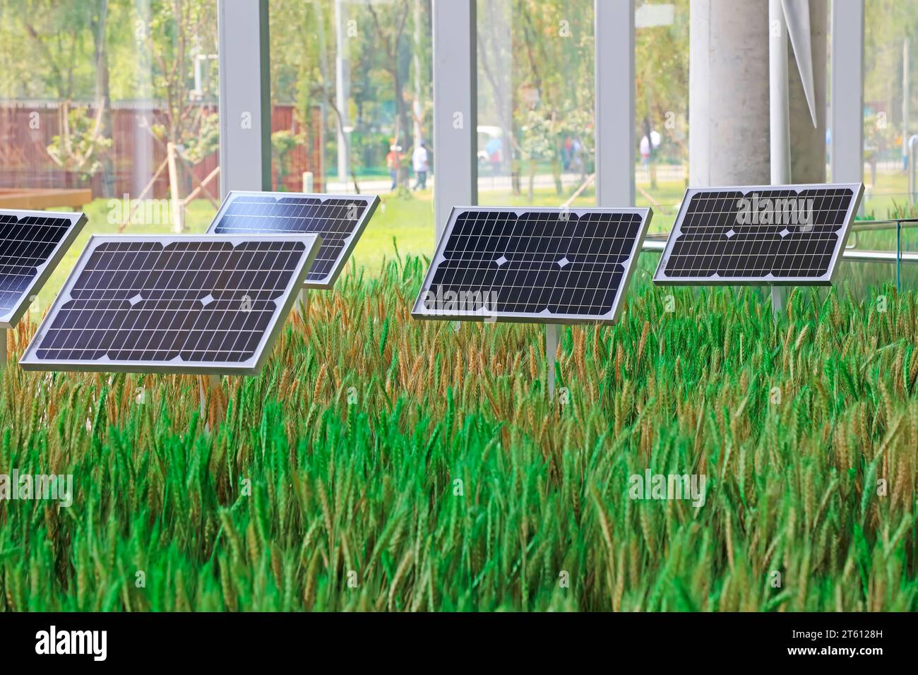 solar panel in a museum, closeup of photo Stock Photo - Alamy