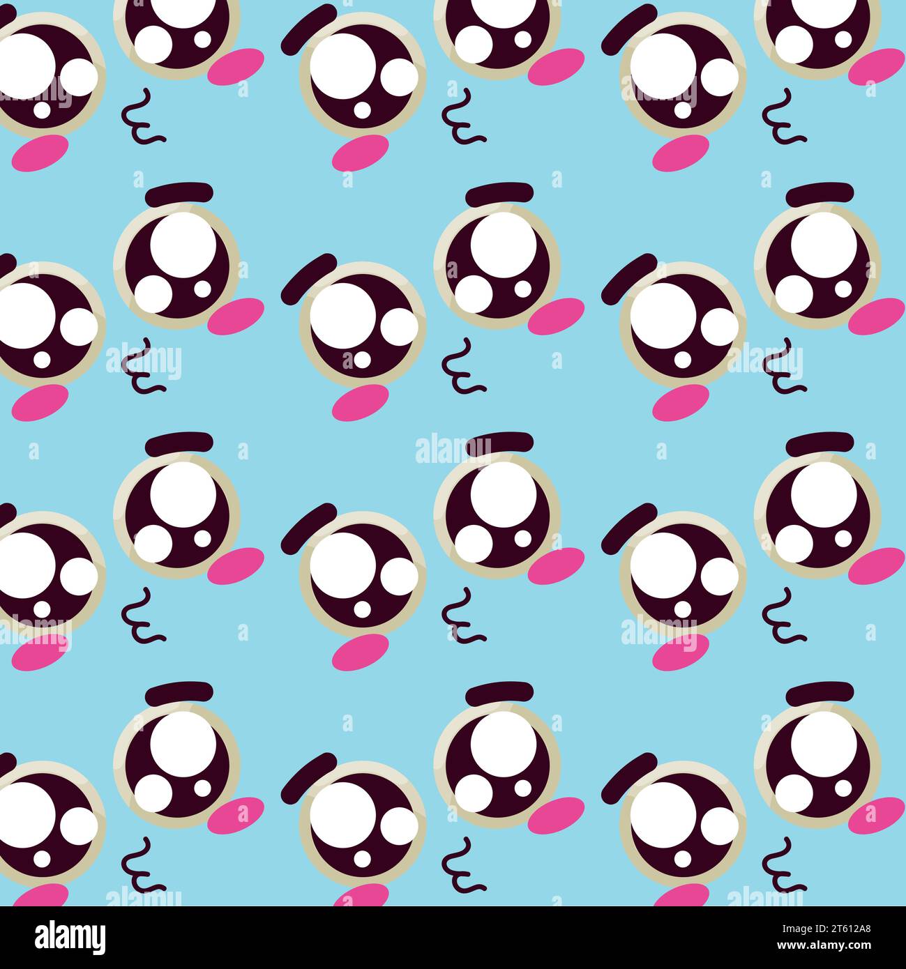 Seamless pattern background with facial expression Vector Stock Vector ...