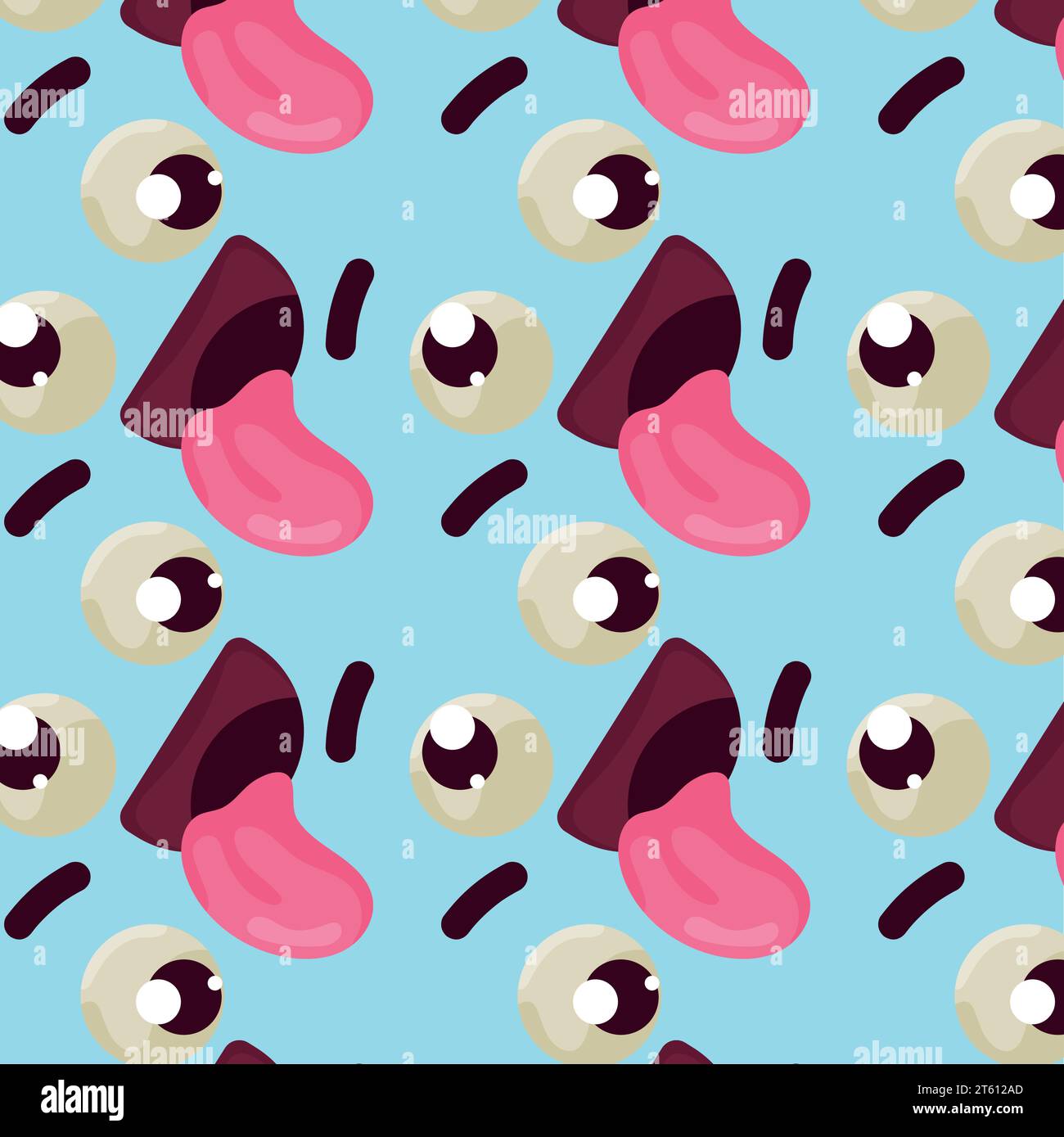 Seamless pattern background with facial expression Vector Stock Vector ...