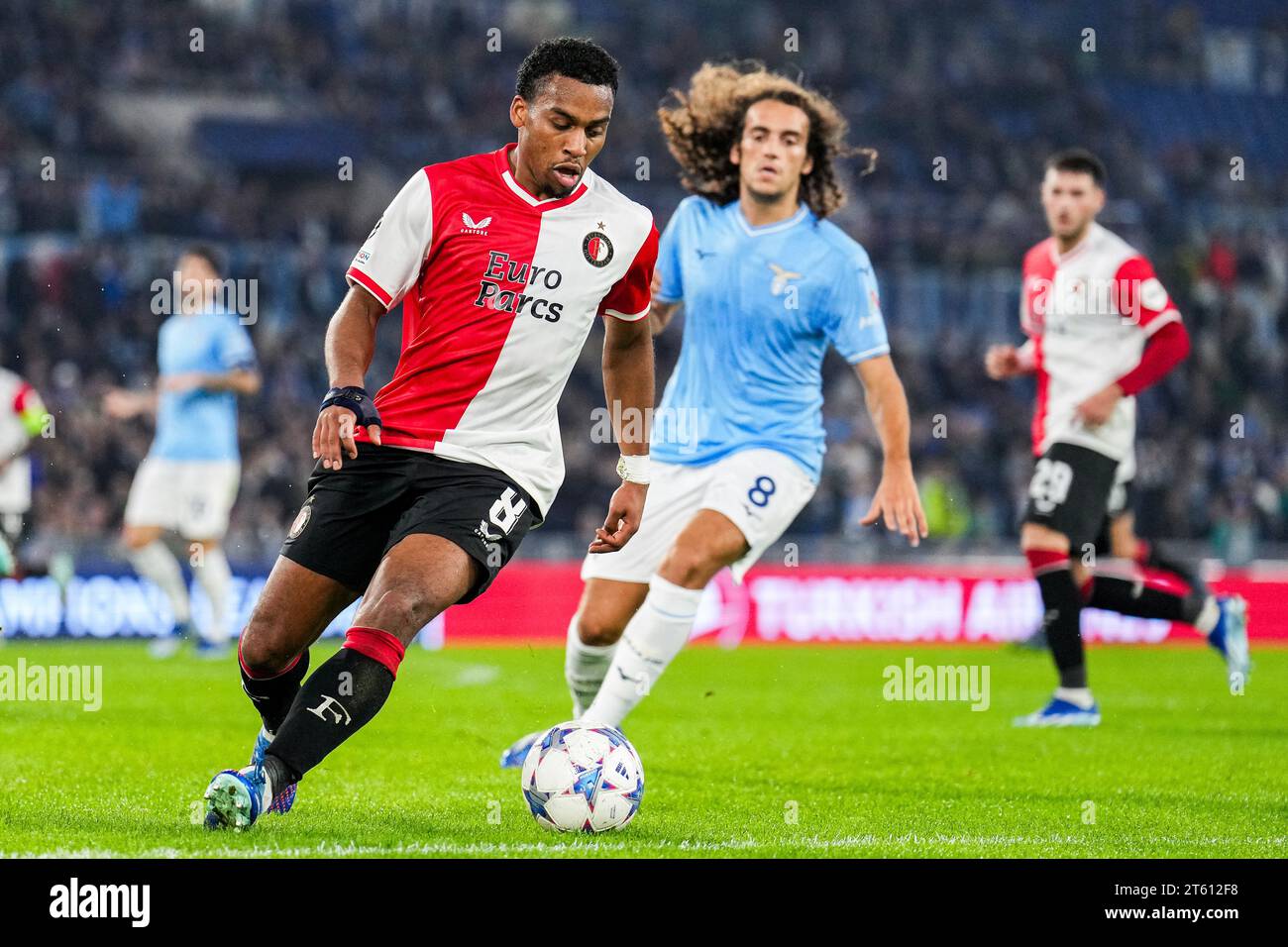 Rome, Italy. 07th Nov, 2023. Rome - Quinten Timber of Feyenoord during the 4th leg of the UEFA ...