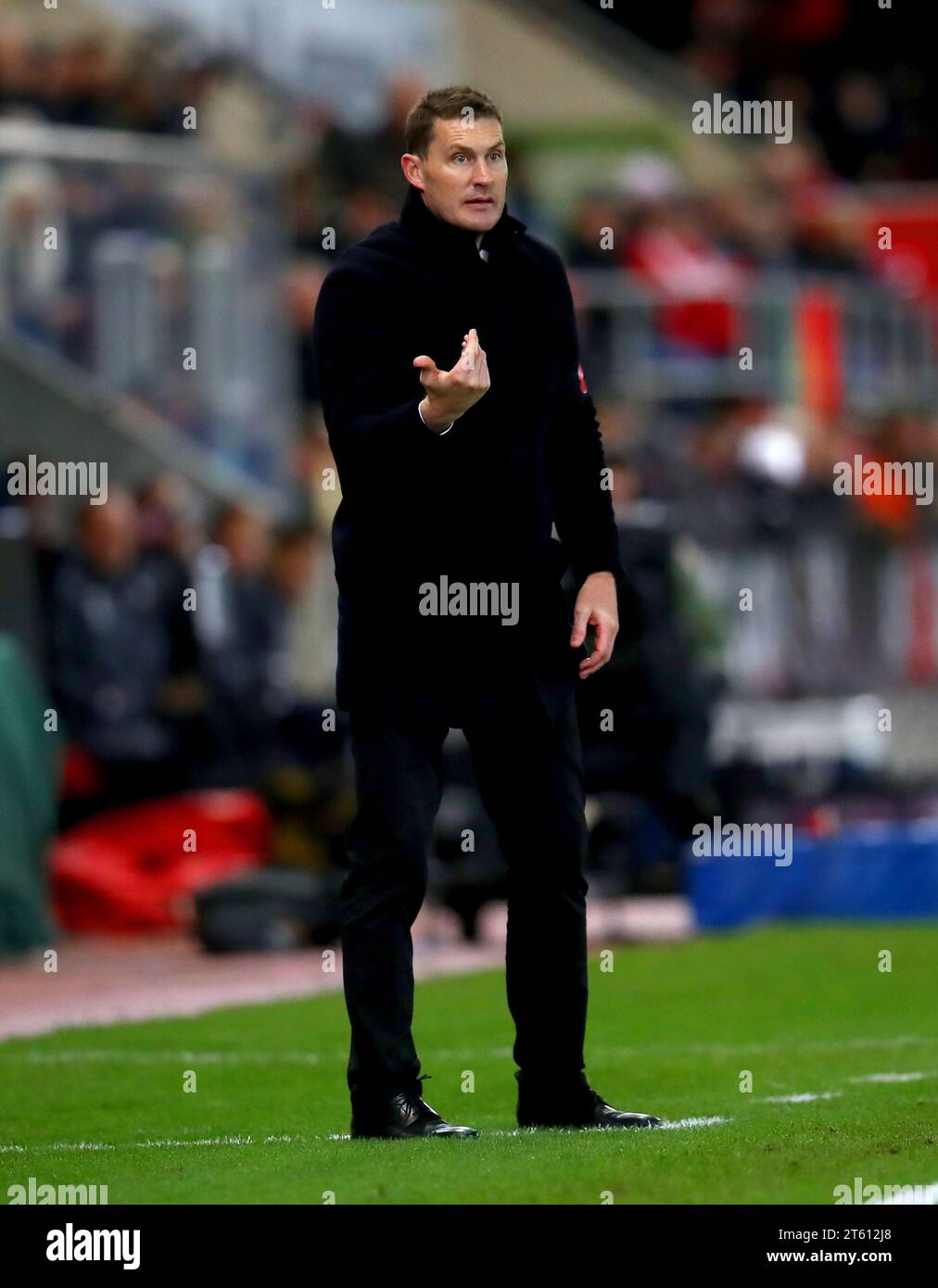 Rotherham United manager Matt Taylor during the Sky Bet Championship ...