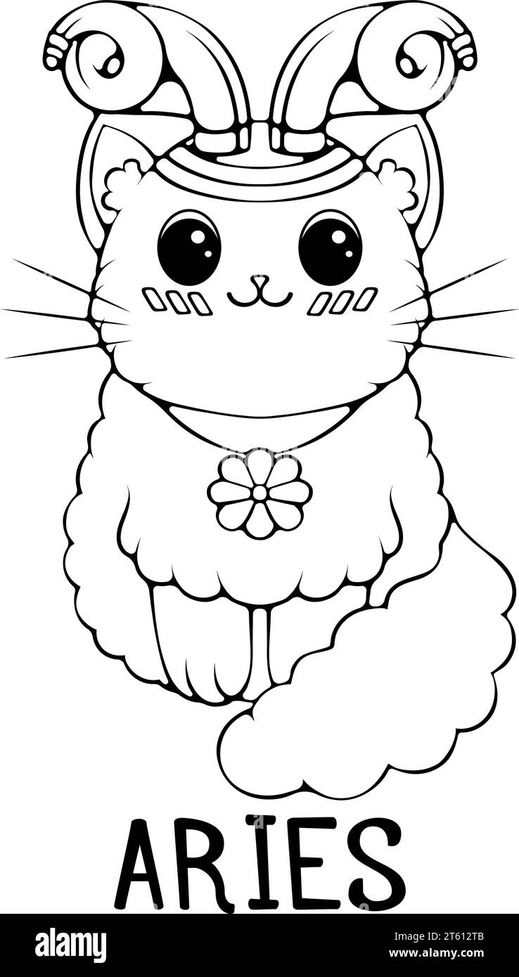 Aries zodiac astrology sign Black and White Stock Photos & Images - Alamy