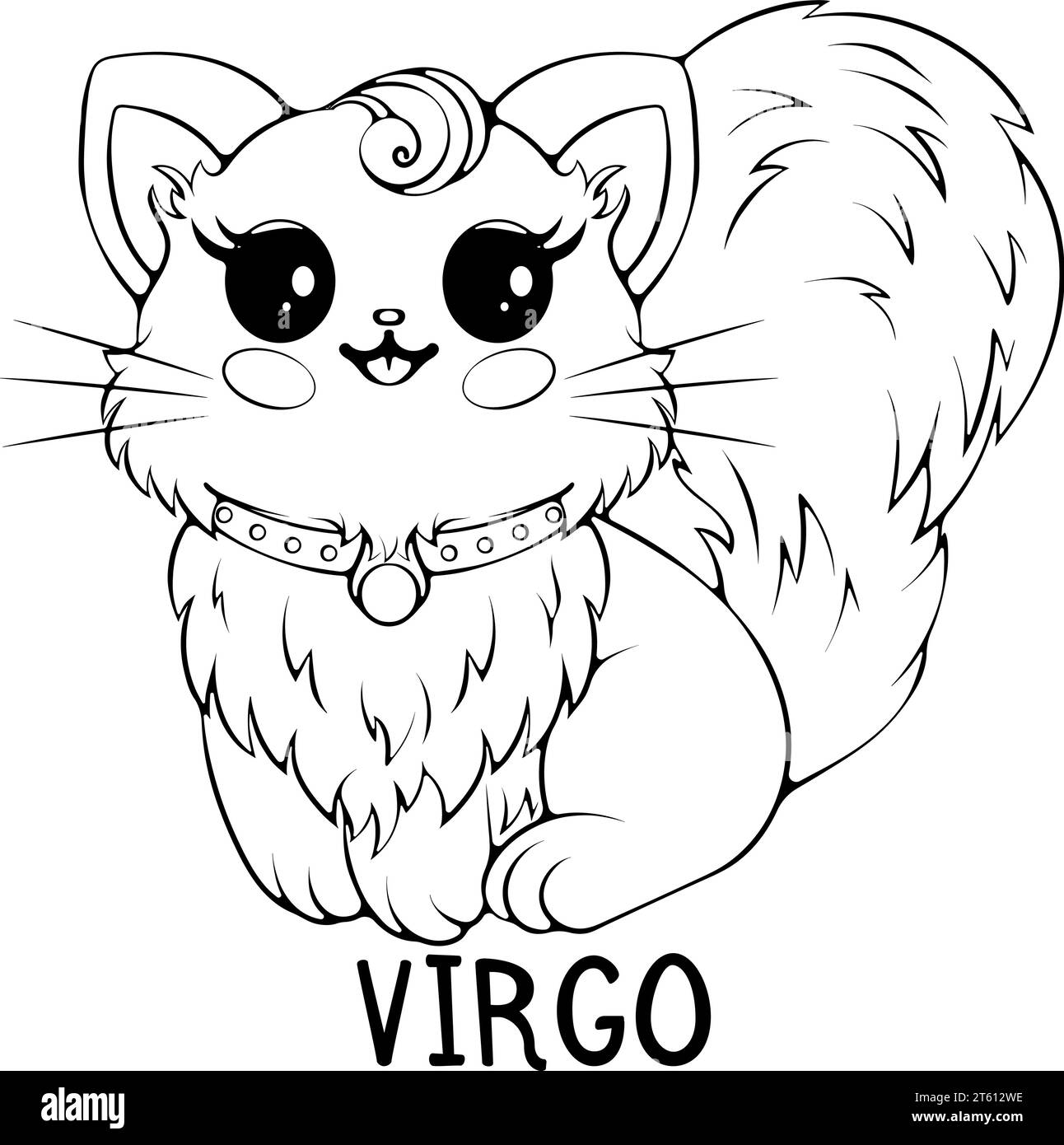 Zodiac symbol virgo vector Black and White Stock Photos & Images - Alamy