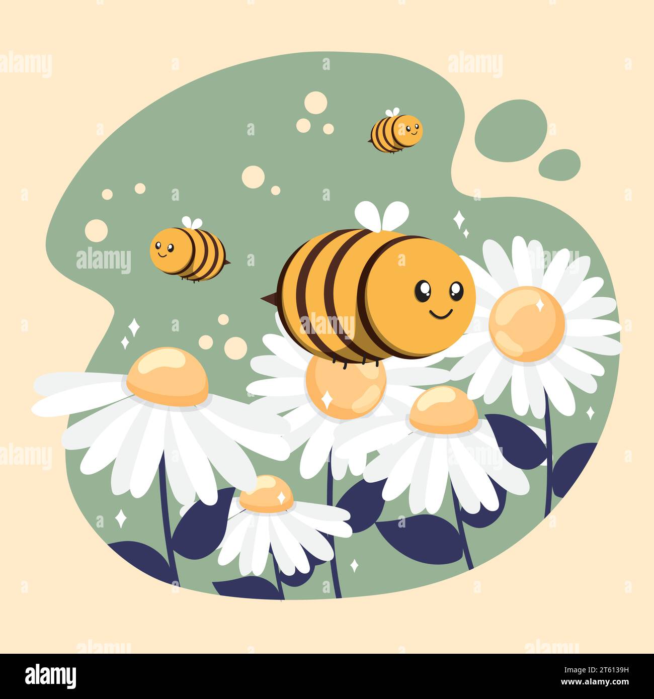Bumblebee on flowers insect Stock Vector Images - Alamy