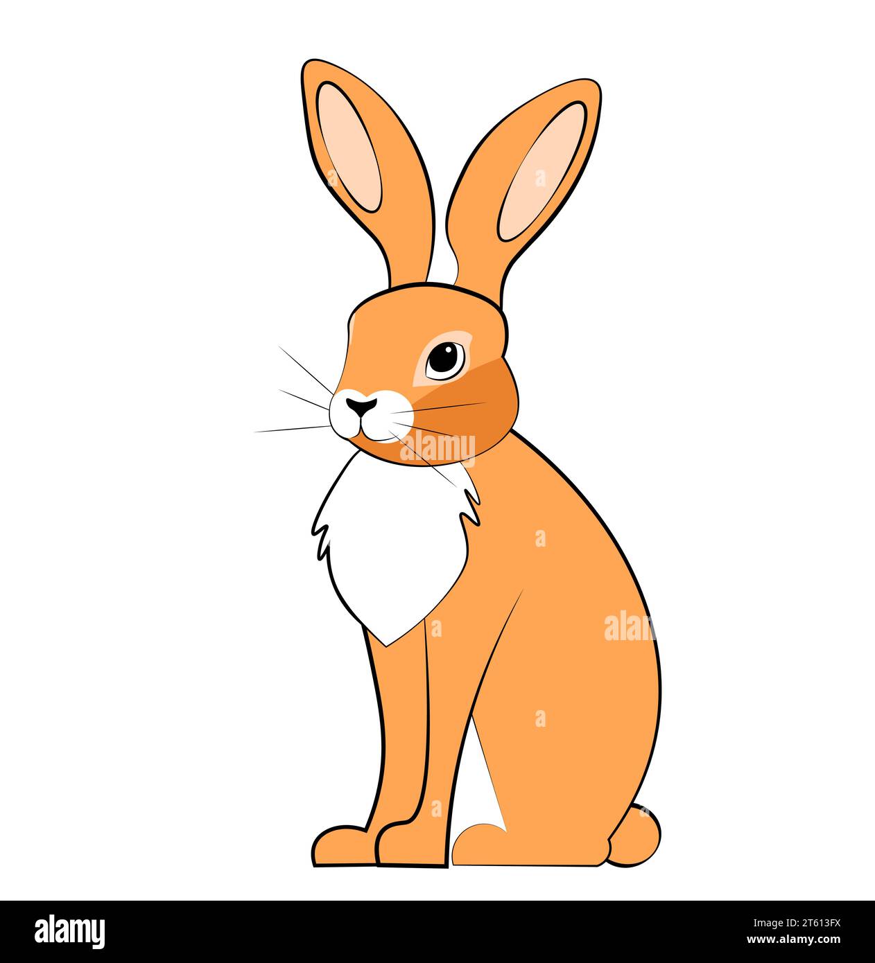 Cute little hare red Stock Vector Images - Alamy