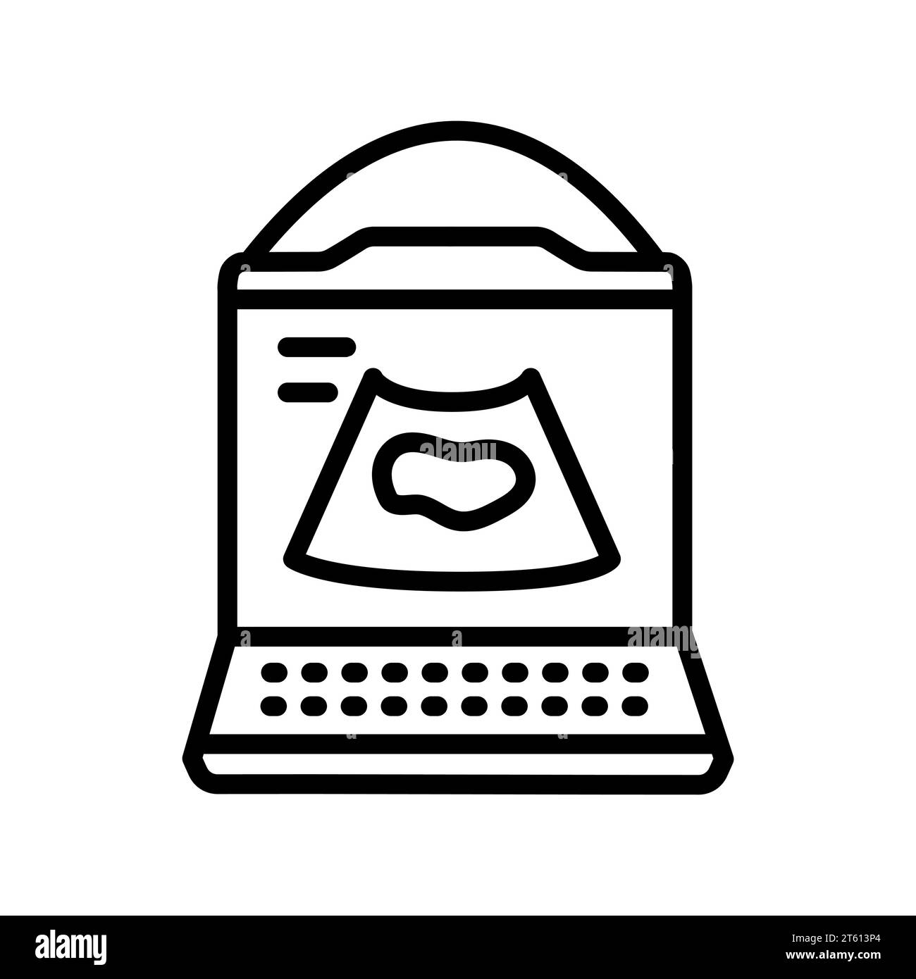 Wireless ultrasound device color line illustration Stock Vector Image ...