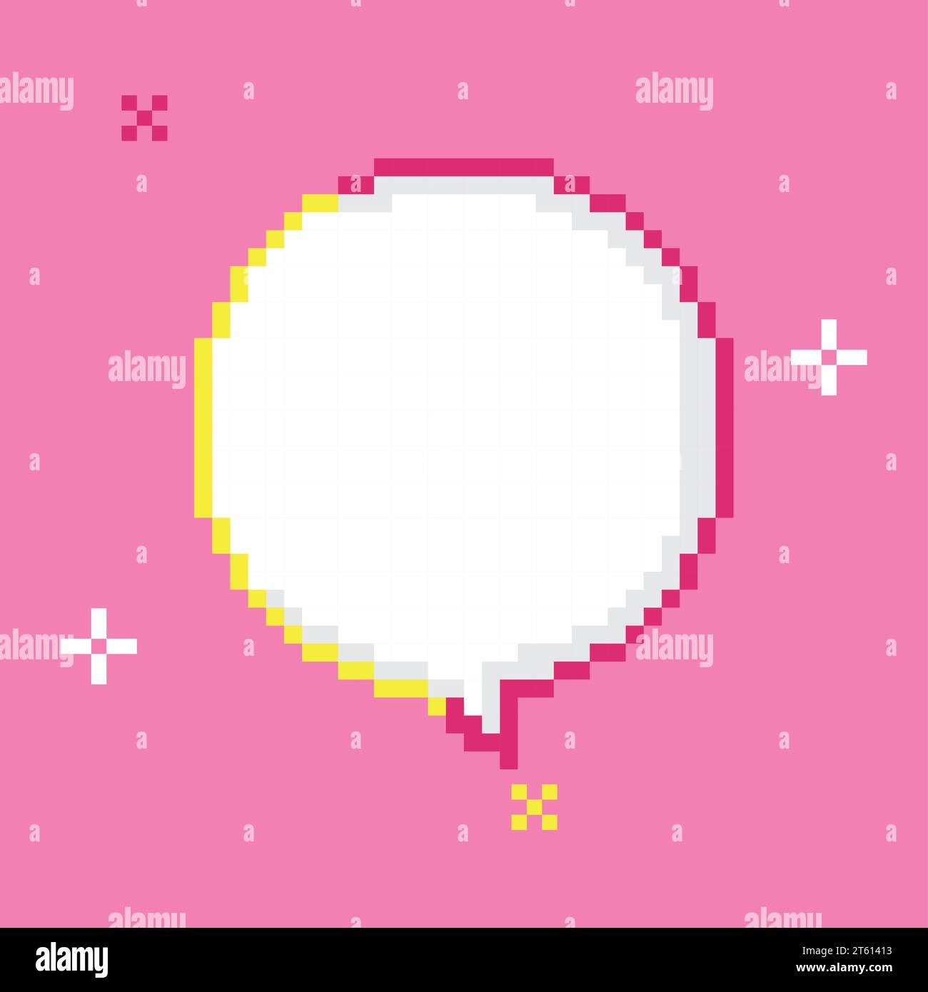 Isolated empty speech bubble Pixel art Vector Stock Vector Image & Art ...