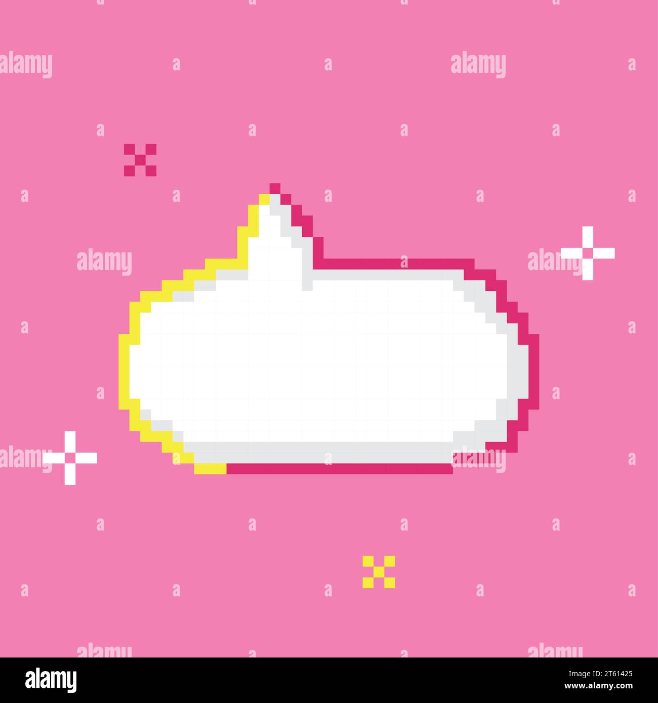 Isolated empty speech bubble Pixel art Vector Stock Vector Image & Art ...