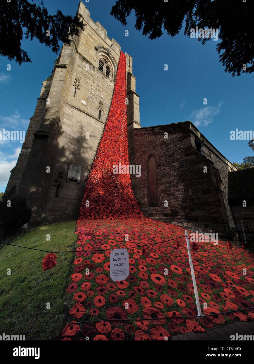 Wellesbourne, Warwickshire, UK. 6th Nov 2023. 8000 knitted poppies ...