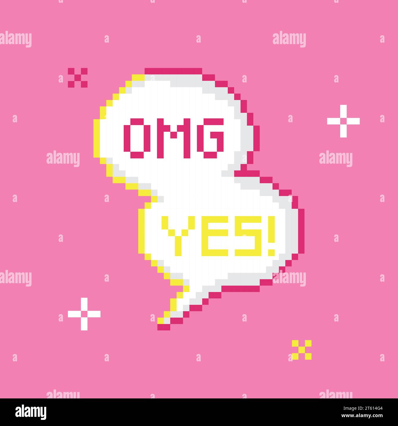 Isolated pixel speech bubble with a cartoon expression Vector Stock ...