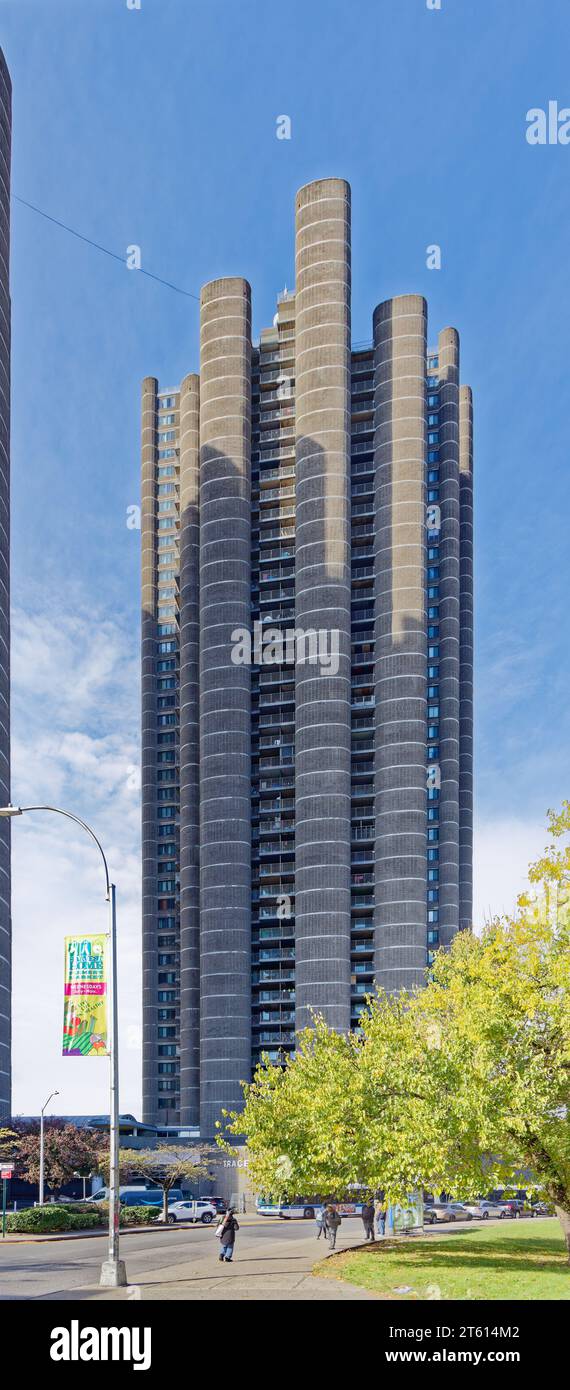 Tracey Towers are brutalist residential towers designed by Paul Rudolph ...