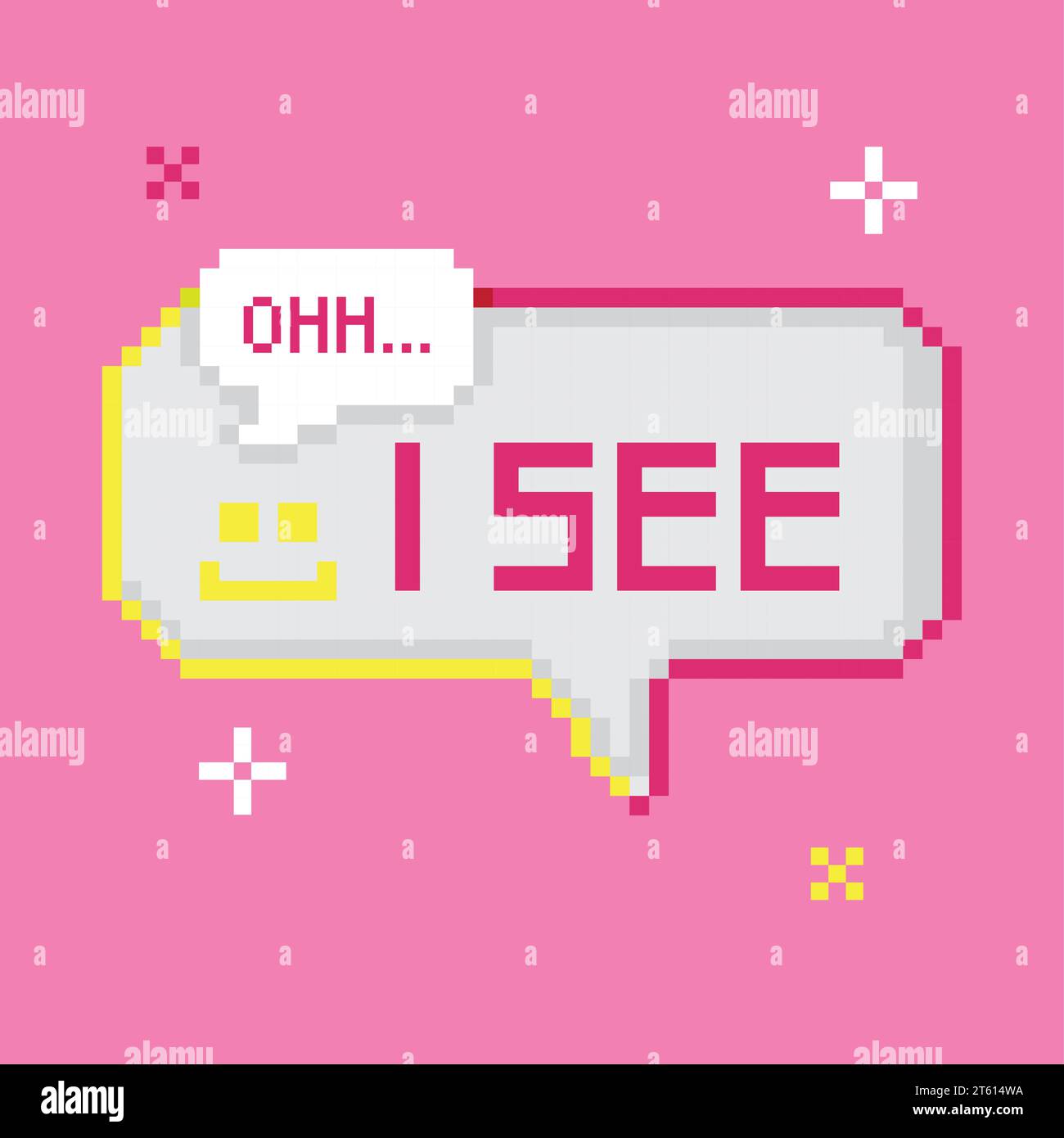 Isolated pixel speech bubble with a cartoon expression Vector Stock ...