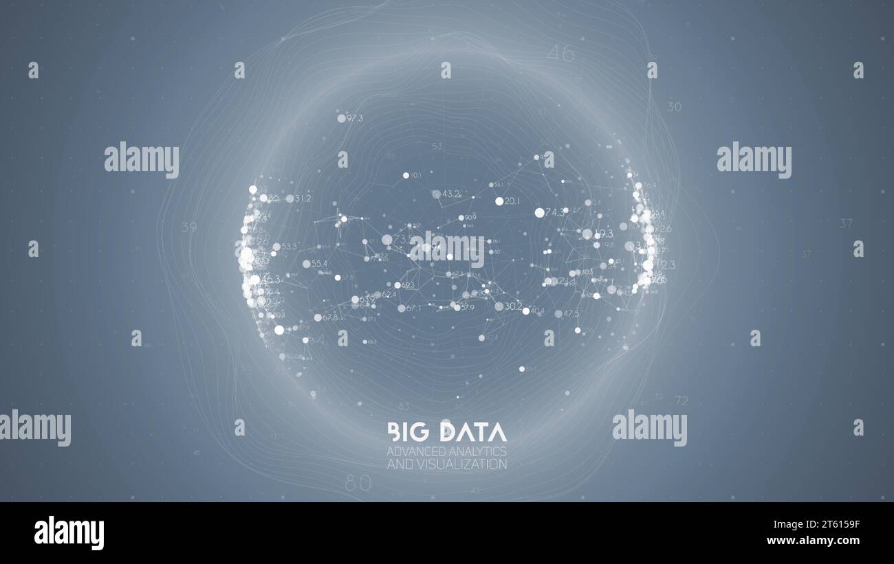 Big data visualization. Futuristic infographic. Information aesthetic ...