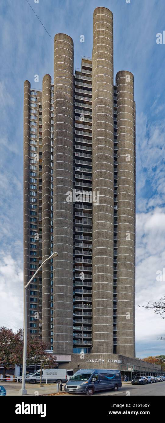 Tracey Towers are brutalist residential towers designed by Paul Rudolph ...