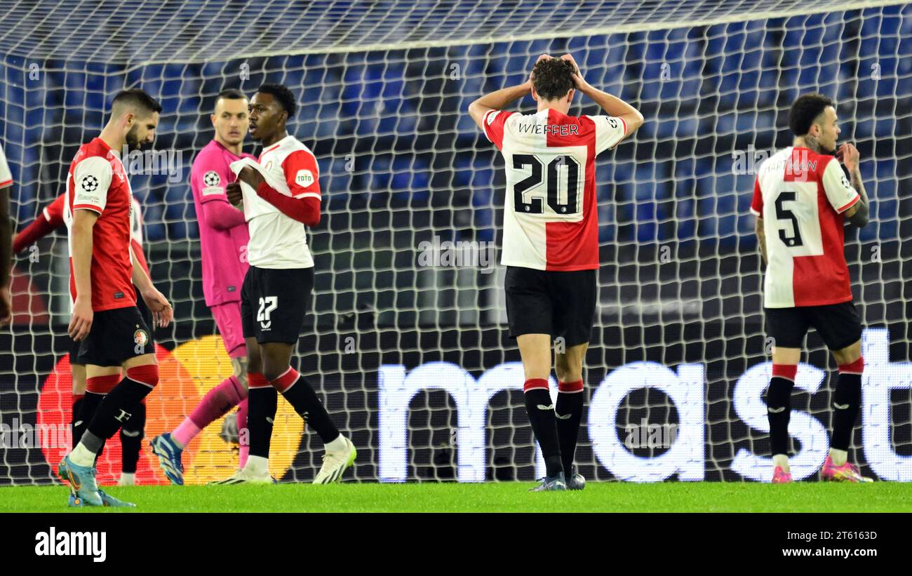 ROME - (l-r) Luka Ivanusec of Feyenoord, Feyenoord goalkeeper Justin ...