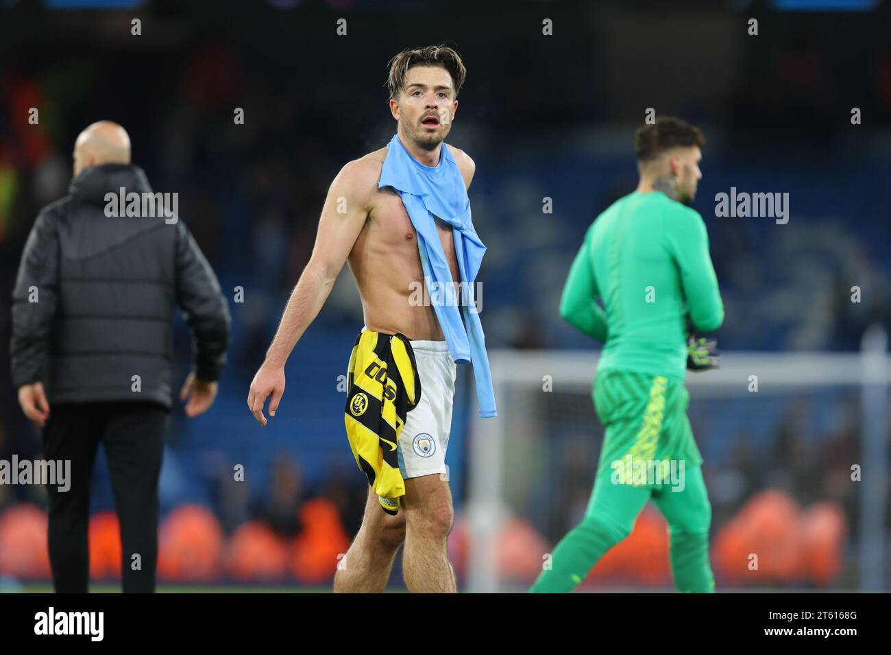 Jack Grealish of Manchester City leaves the pitch after the UEFA ...