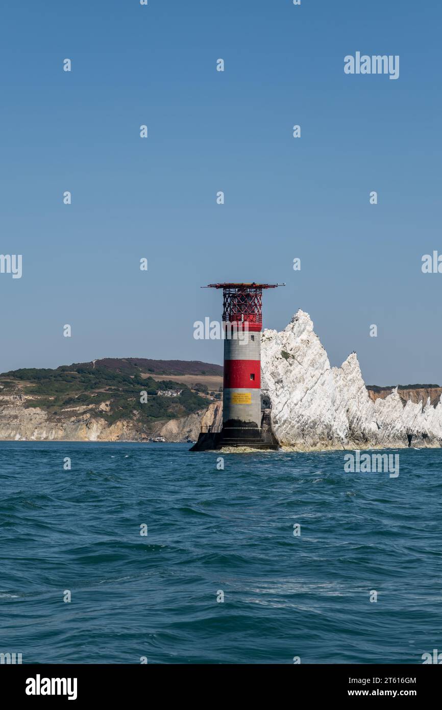 A view of the lighthouse at the Needles, Isle of Wight, from the South ...