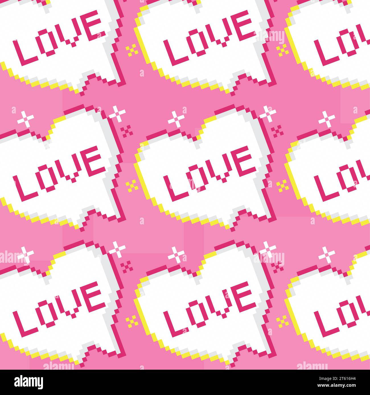 Pixel speech bubbles Cartoon expression pattern background Vector Stock ...