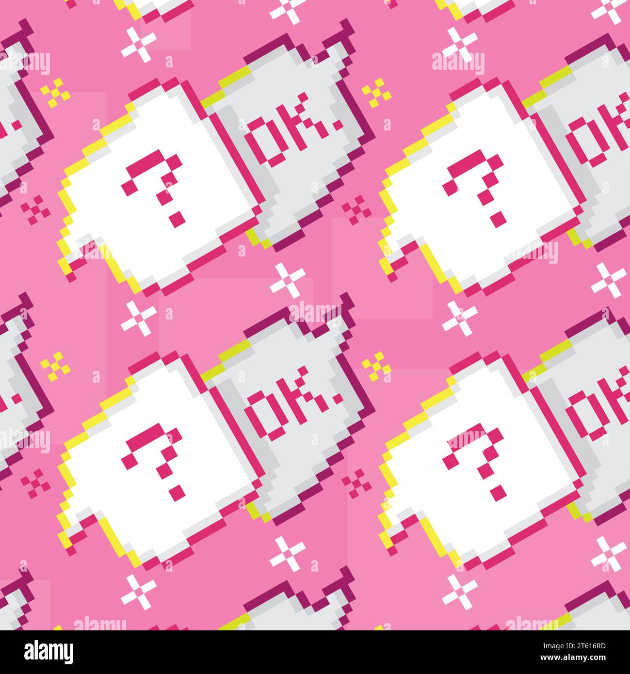 Pixel speech bubbles Cartoon expression pattern background Vector Stock ...