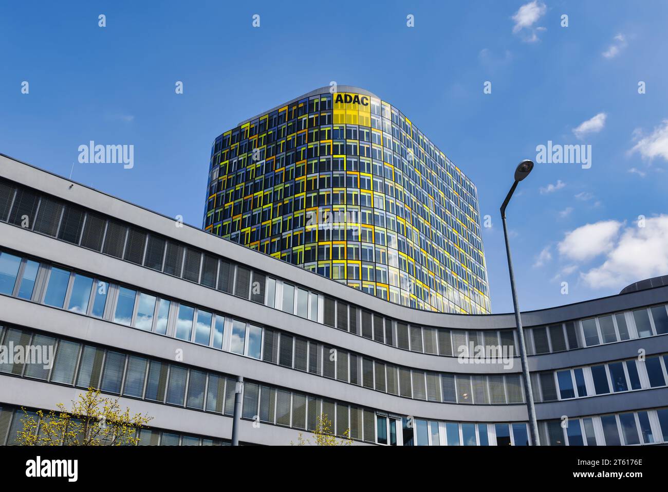 Munich, Germany - April 05, 2023: ADAC building in Munich. Object of ...