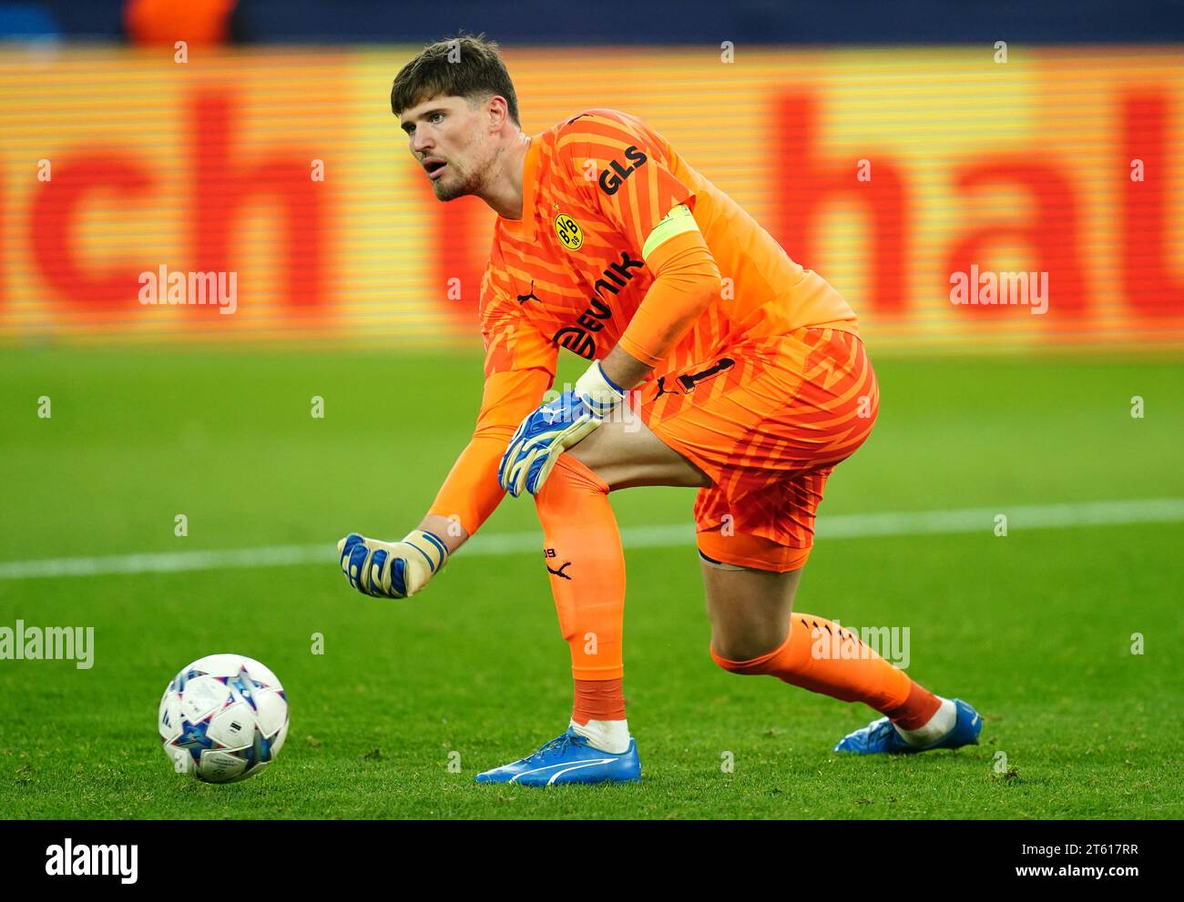Borussia Dortmund goalkeeper Gregor Kobel during the UEFA Champions ...
