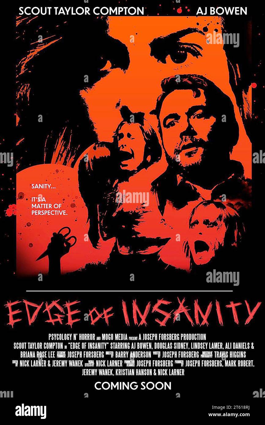 EDGE OF INSANITY, poster, Scout Taylor-Compton (top, and center), AJ ...