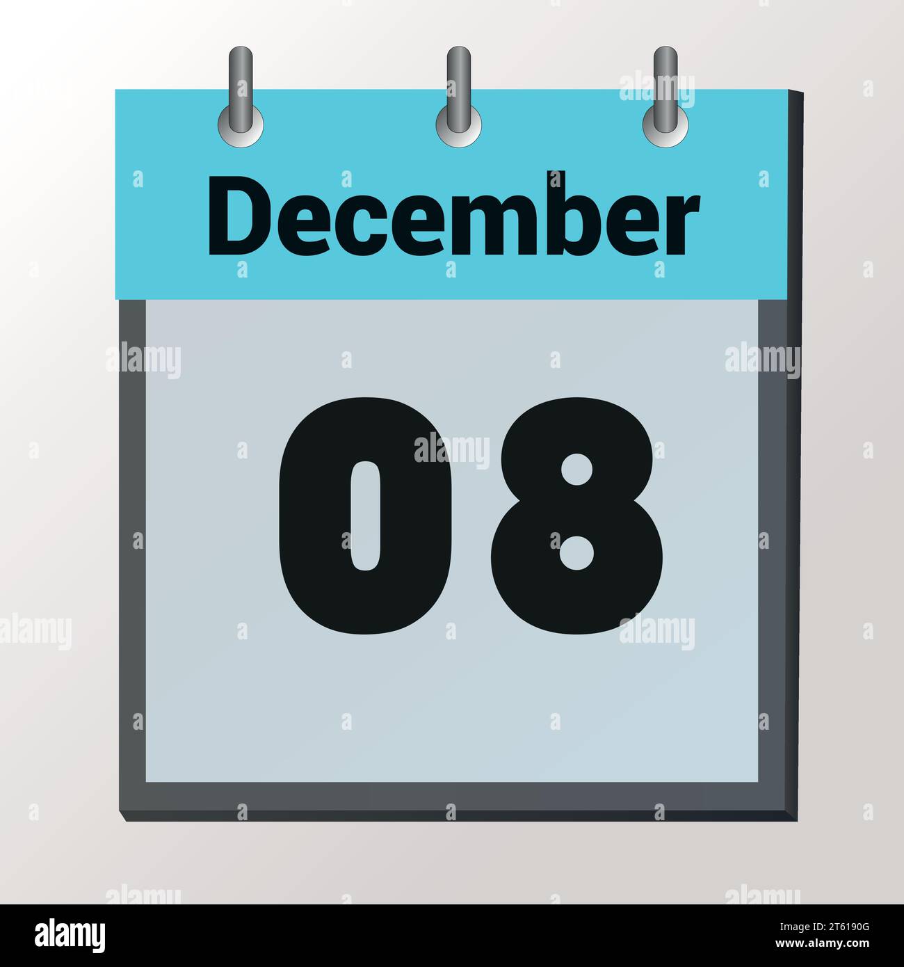 day on the calendar, vector image format, December 08 Stock Vector ...