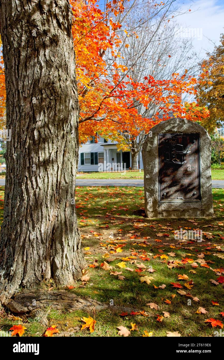 Monument to early 19th century abolitionist, newspaper editor William ...