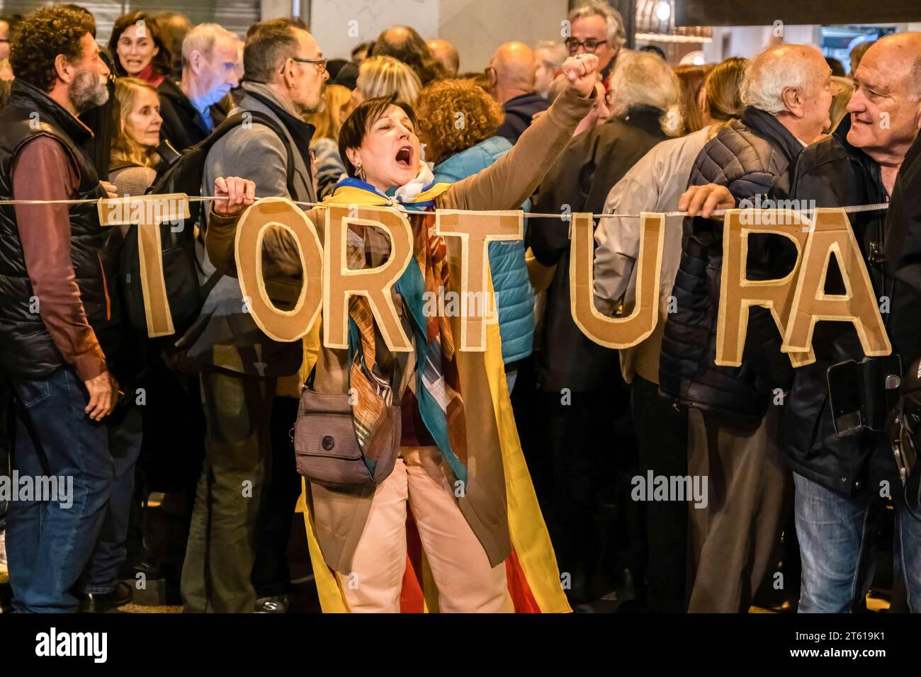 Barcelona, Spain. 07th Nov, 2023. Protesters for the independence of ...