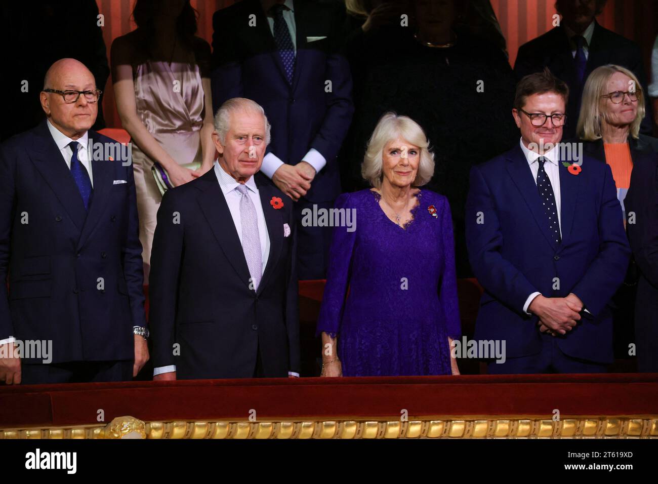 King Charles III and Queen Camilla with Chair of the Royal Opera House ...