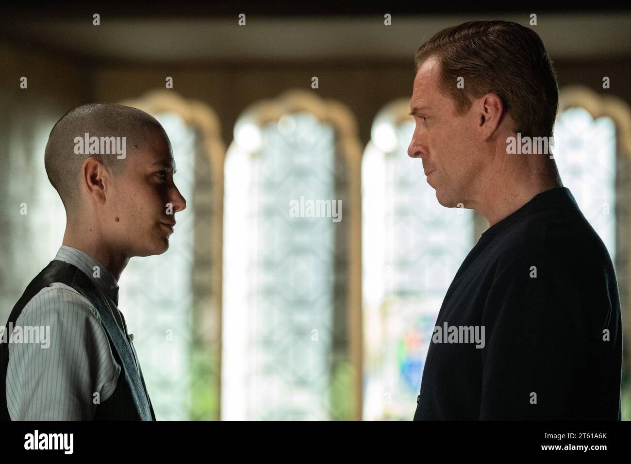 BILLIONS, from left: Asia Kate Dillon, Damian Lewis, Enemies List ...