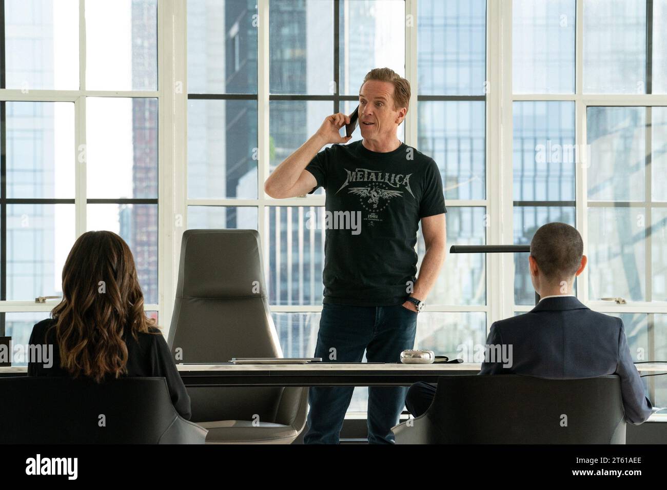 BILLIONS, from left: Maggie Siff, Damian Lewis, Asia Kate Dillon ...