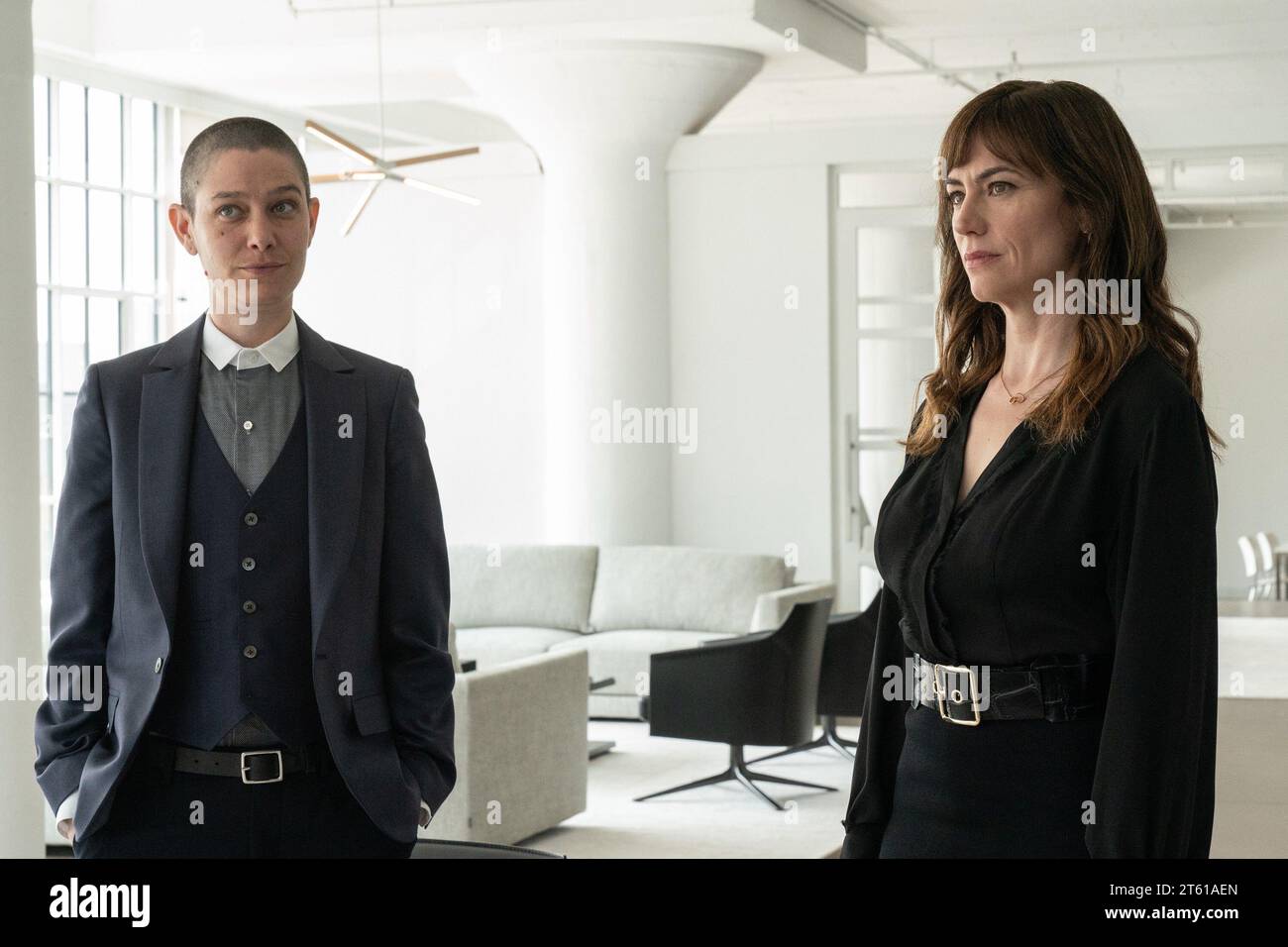 BILLIONS, from left: Asia Kate Dillon, Maggie Siff, Admirals Fund ...