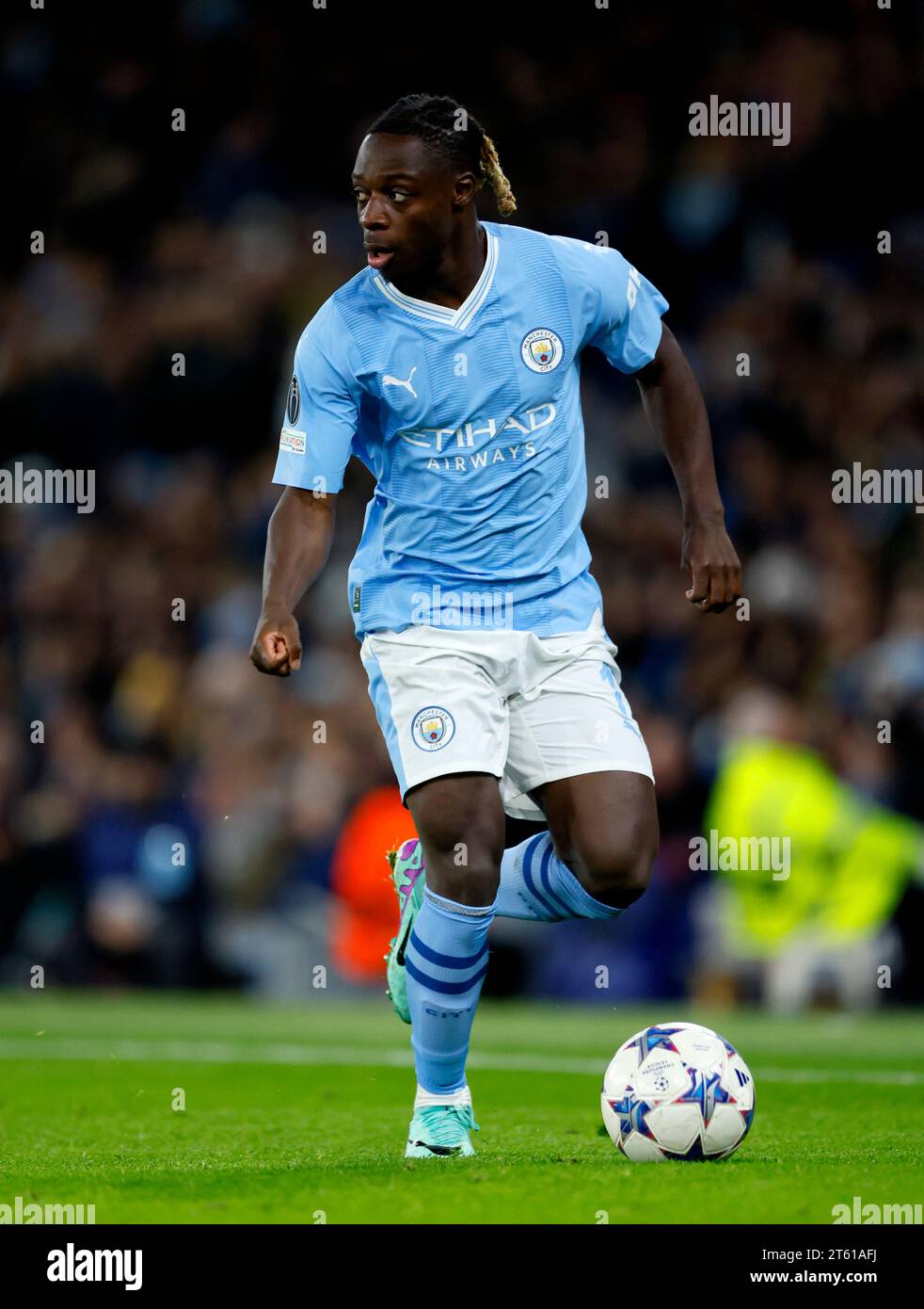 Manchester City's Jeremy Doku during the UEFA Champions League Group G ...
