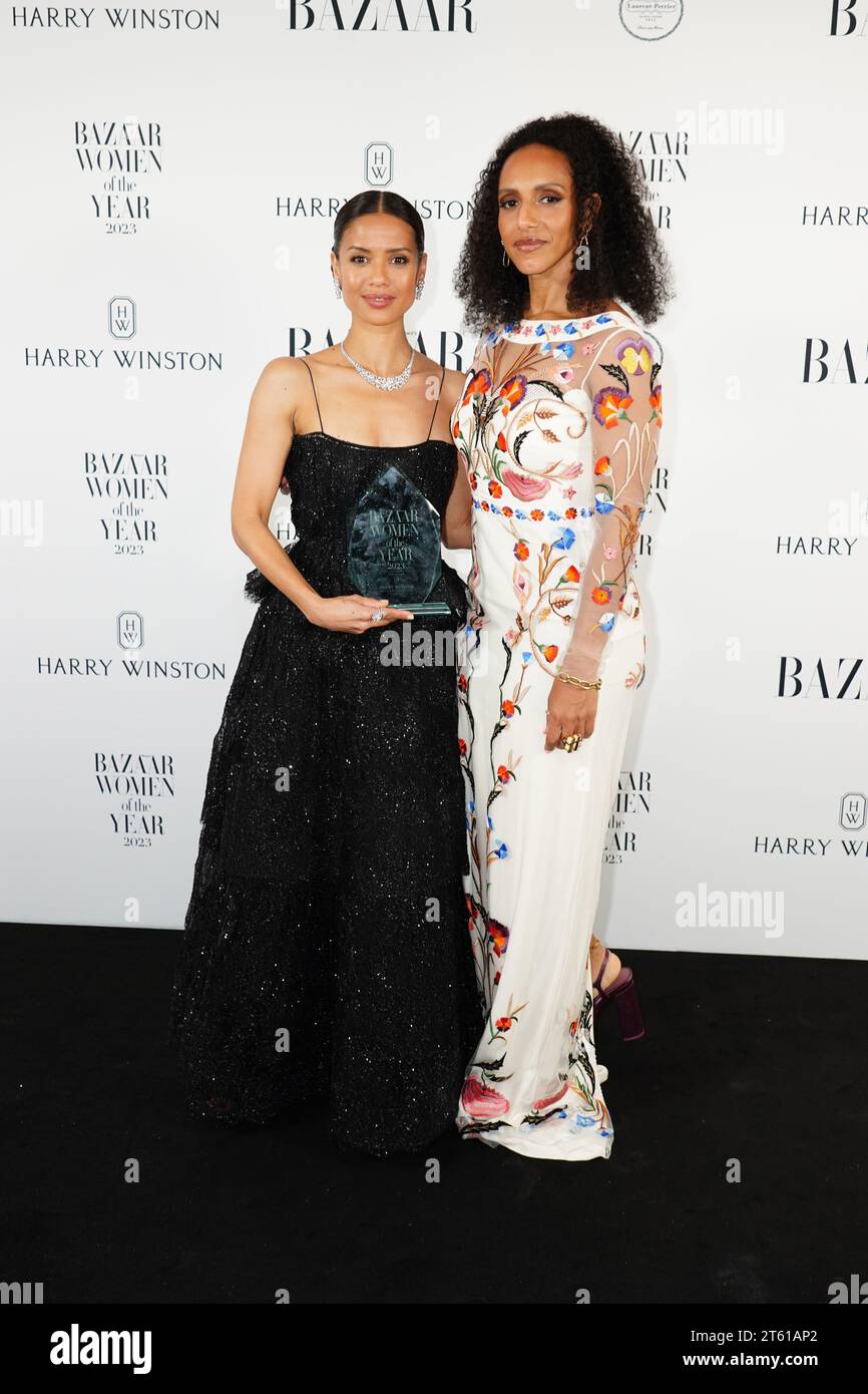 Gugu Mbatha-Raw, presented by Afua Hirsch, who won the Philanthropist ...