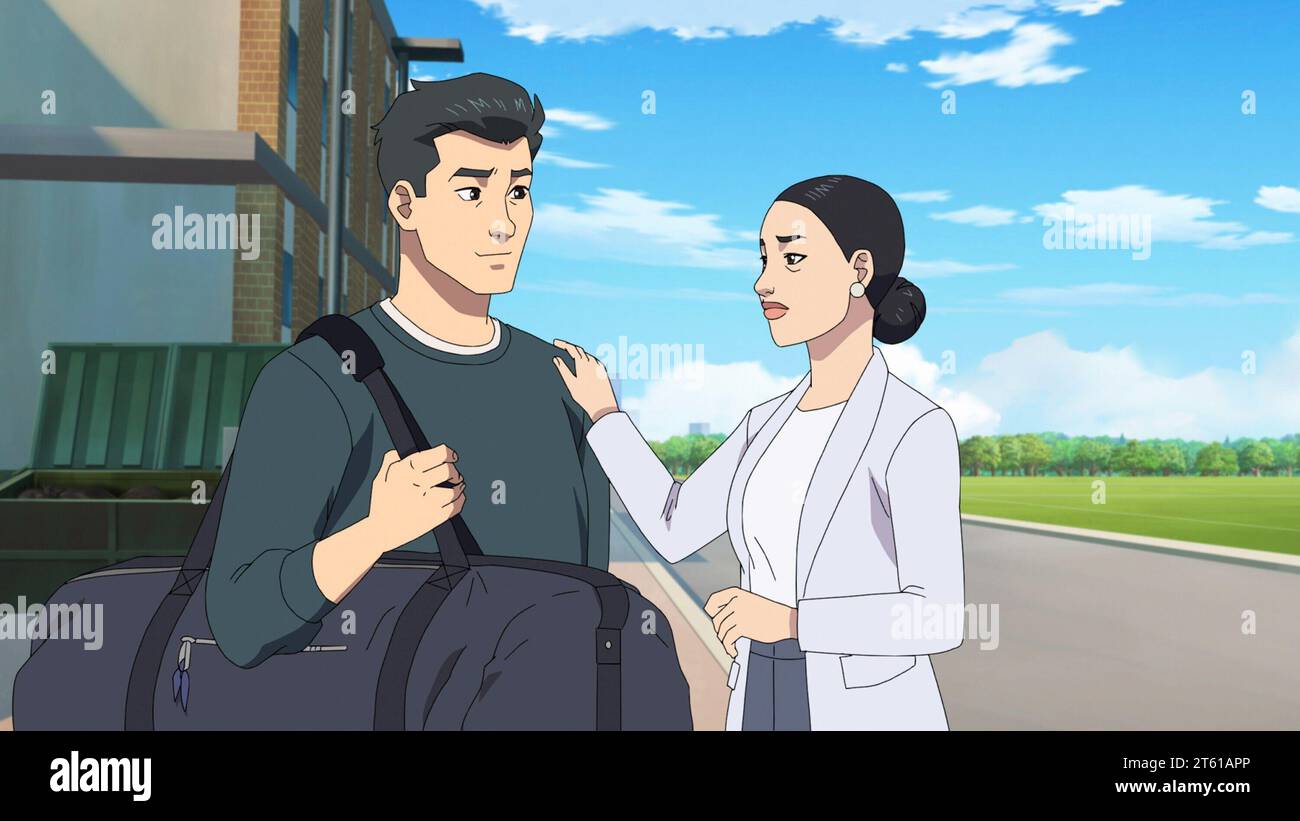 INVINCIBLE, from left: Mark Grayson (voice: Steven Yeun), Debbie ...