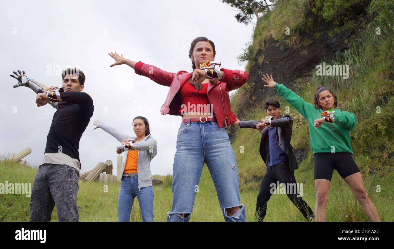 POWER RANGERS: COSMIC FURY, from left: Chance Perez, Jacqueline Joe ...