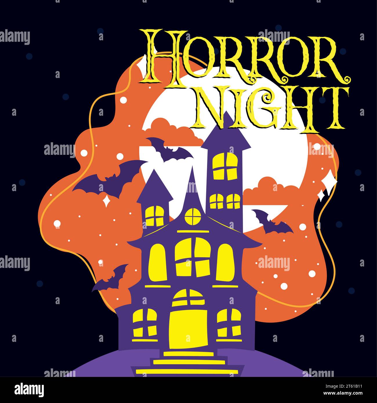 Horror night design Stock Vector Images - Alamy